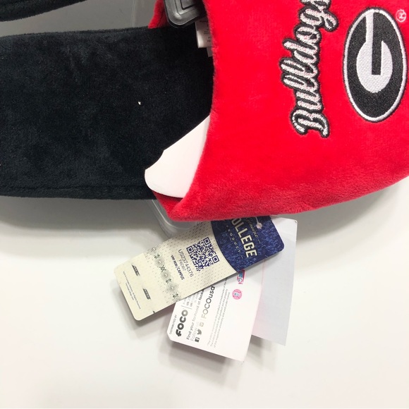 Shoes | Georgia Bulldogs Red Black Slippers 1112 Women New Color Block ...